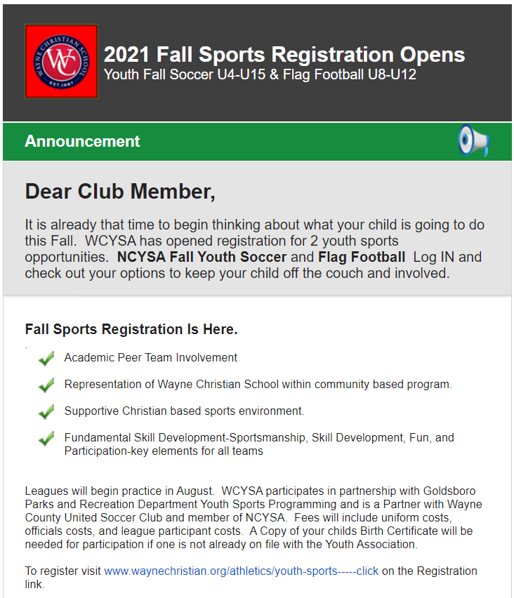 Fall Youth Sports Registration Now Open – Talon Times